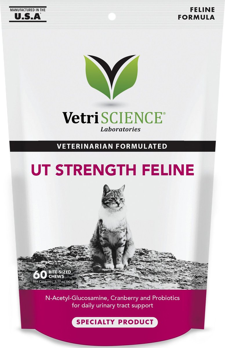 VETRISCIENCE UT Strength Feline Chicken Liver Flavored Soft Chews ...