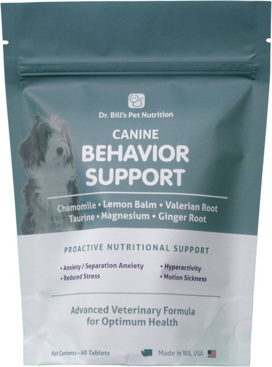 DR. BILL'S PET NUTRITION Canine Behavior Support Dog Supplement, 60 ...
