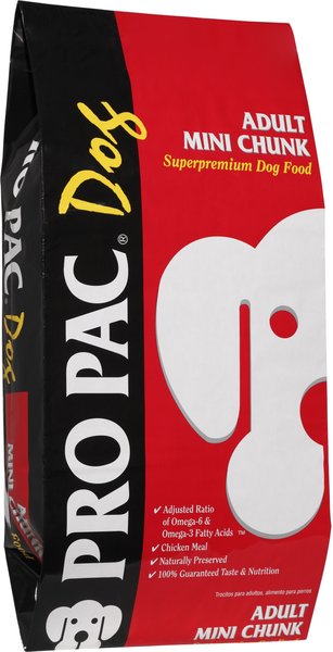 PRO PAC Adult Mini Chunk Chicken Flavored Dry Dog Food, 40-lb bag ...