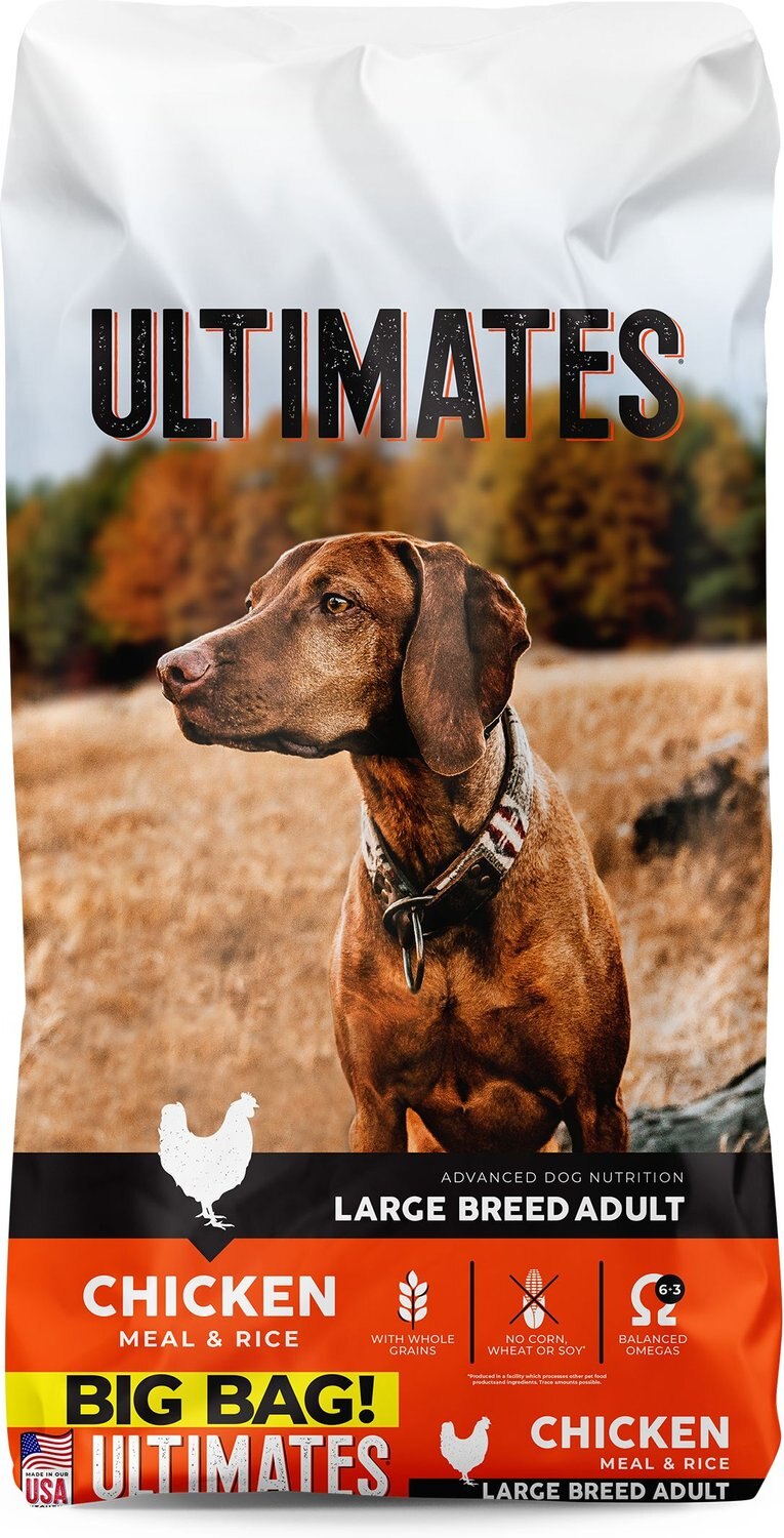 ULTIMATES Adult Large Breed Chicken Meal & Rice Flavored Dry Dog Food ...
