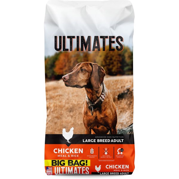ULTIMATES Adult Large Breed Chicken Meal & Rice Flavored Dry Dog Food ...