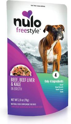 NULO FreeStyle Beef, Beef Liver, & Kale in Broth Dog Food Topper, 2.8 ...
