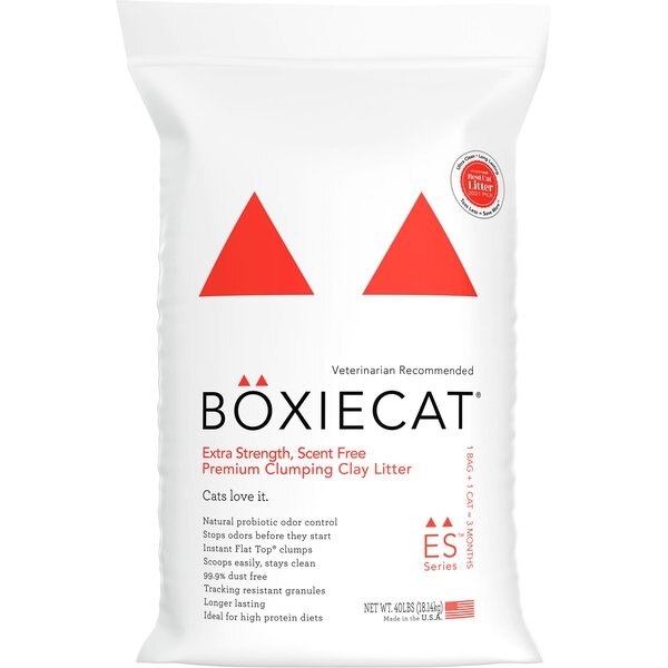 BOXIECAT Extra Strength Odor Control Clumping Clay Cat and Kitty Litter ...