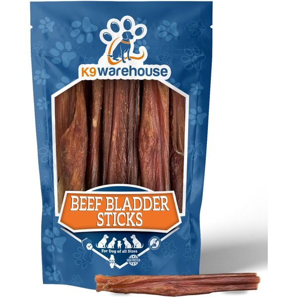K9WAREHOUSE Bladder Sticks Beef Flavored Dog Chews, 6-in, 12 count ...