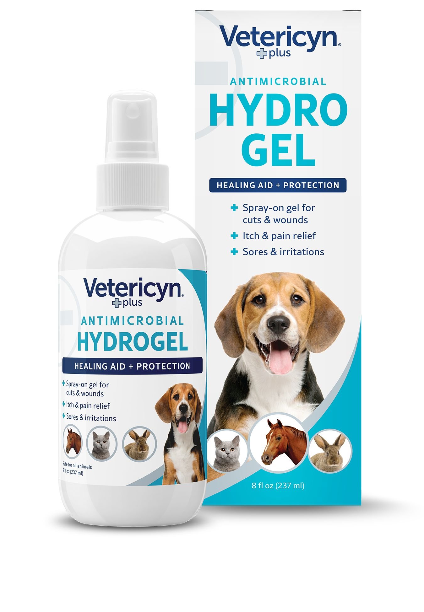 VETERICYN Plus Antimicrobial Hydrogel Healing Aid Spray for Dogs, Cats ...