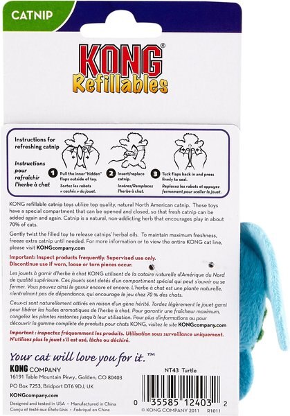 KONG Refillable Turtle Catnip Cat Toy - Chewy.com