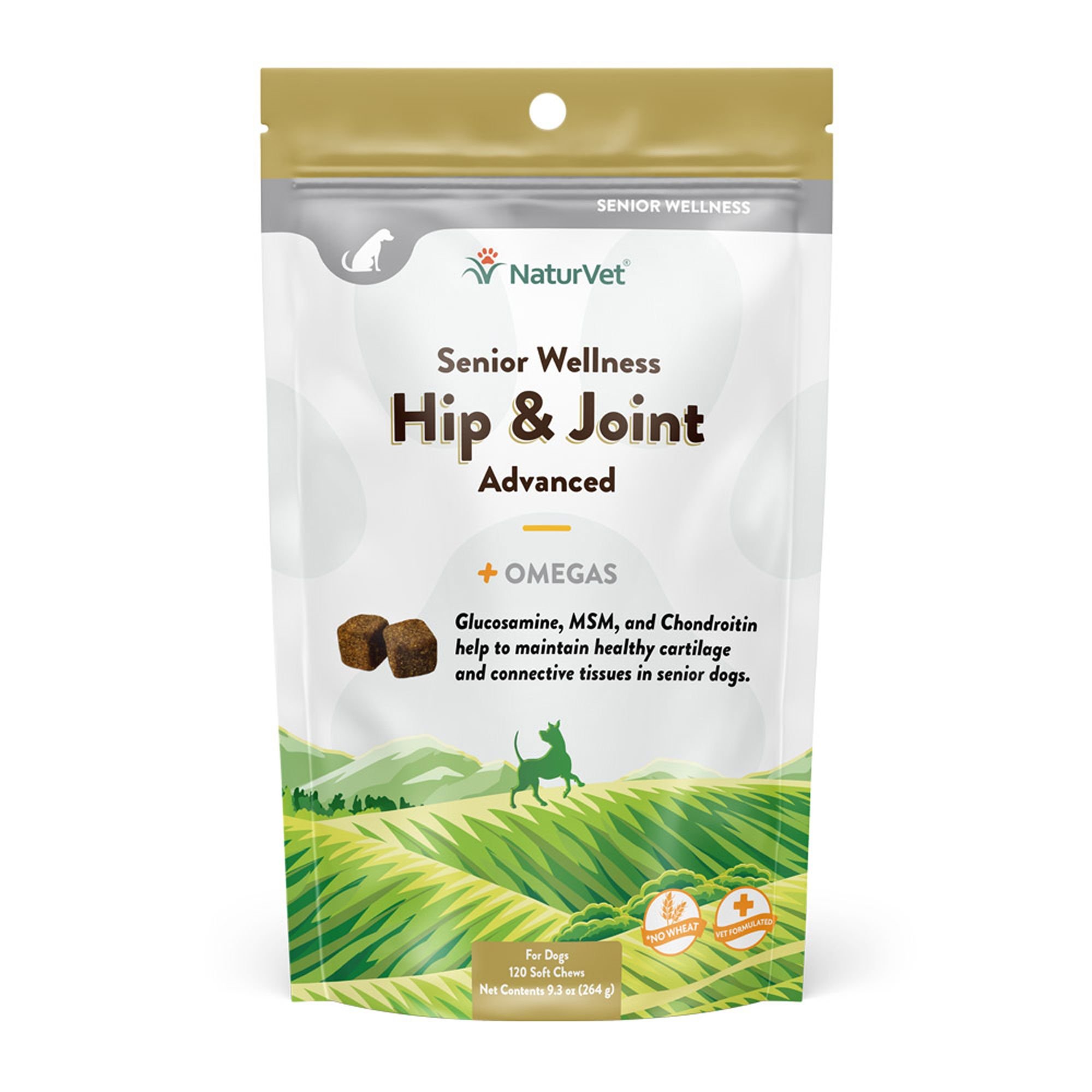 NATURVET Senior Wellness Hip & Joint Advanced Glucosamine, Chondroitin ...