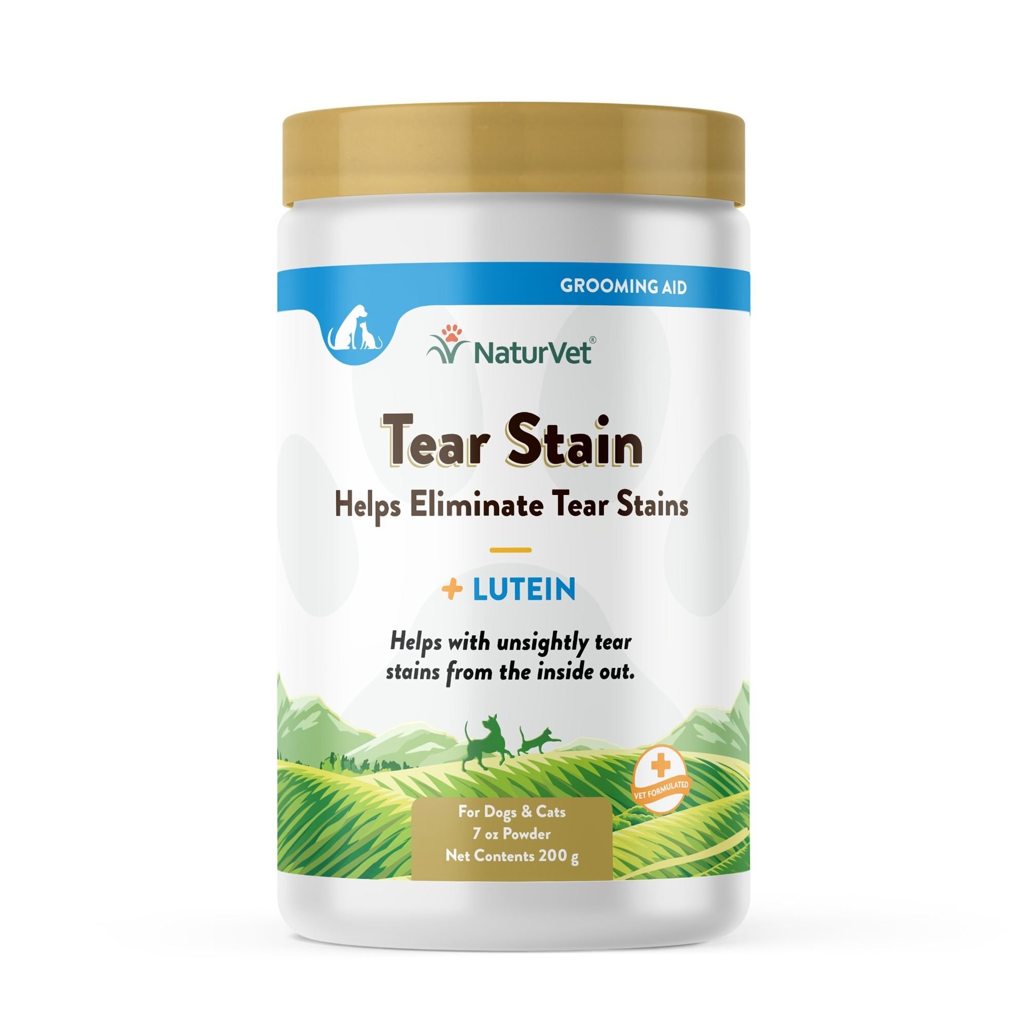 NATURVET Tear Stain Plus Lutein Powder Vision Supplement for Cats ...
