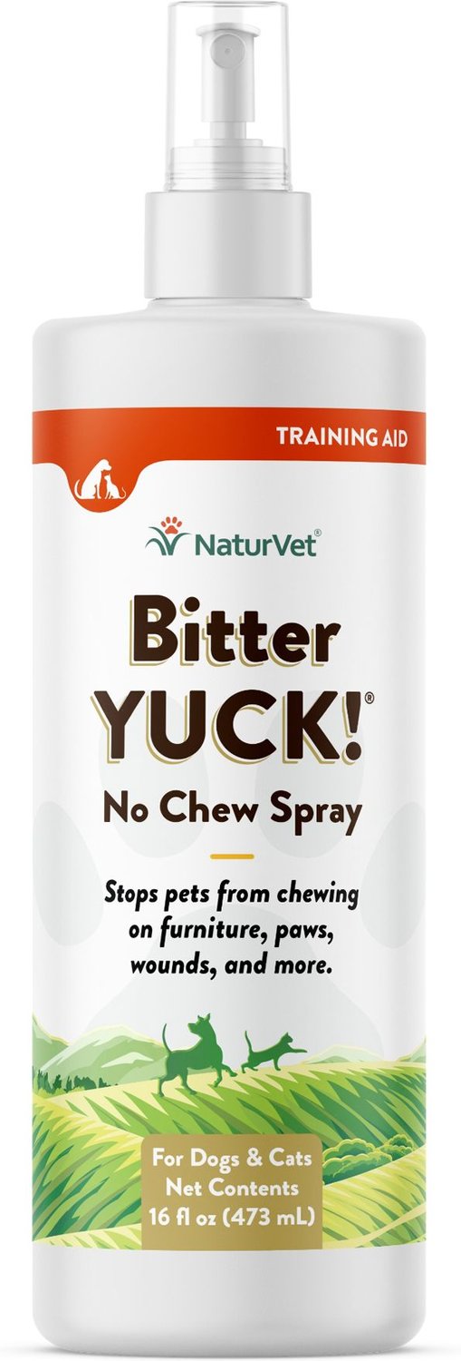 NATURVET Bitter YUCK! No Chew Dog, Cat & Horse Spray, 16-oz bottle ...
