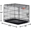 MIDWEST iCrate Fold & Carry Single Door Collapsible Wire Dog Crate, 24 ...