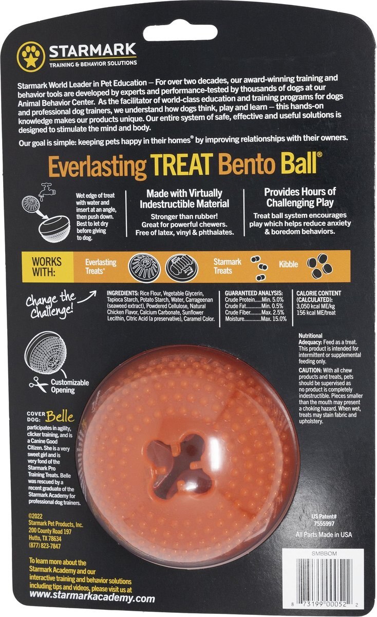 STARMARK Everlasting Treat Bento Ball Tough Dog Chew Toy, Medium ...