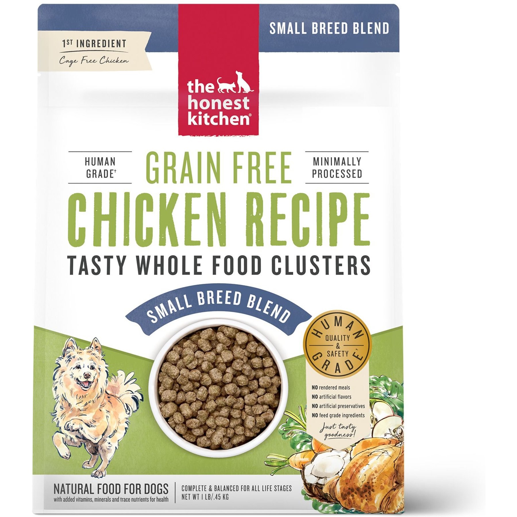 THE HONEST KITCHEN Whole Food Clusters Chicken Recipe Small Breed Grain ...