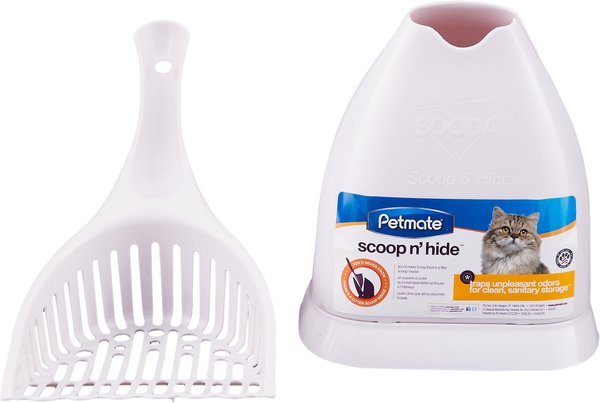 BOODA Scoop'n Hide Cat Litter Scoop, Pearl - Chewy.com