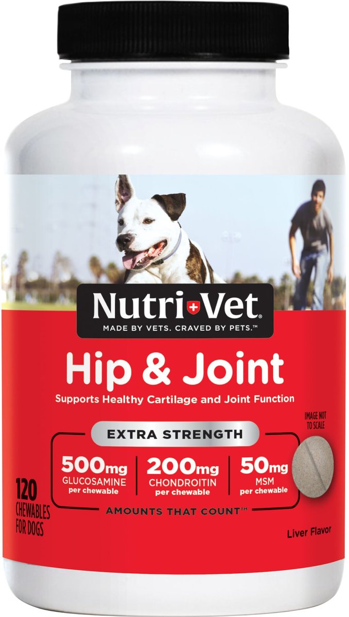 NUTRI-VET Extra Strength Chewable Tablets Joint Supplement for Dogs ...