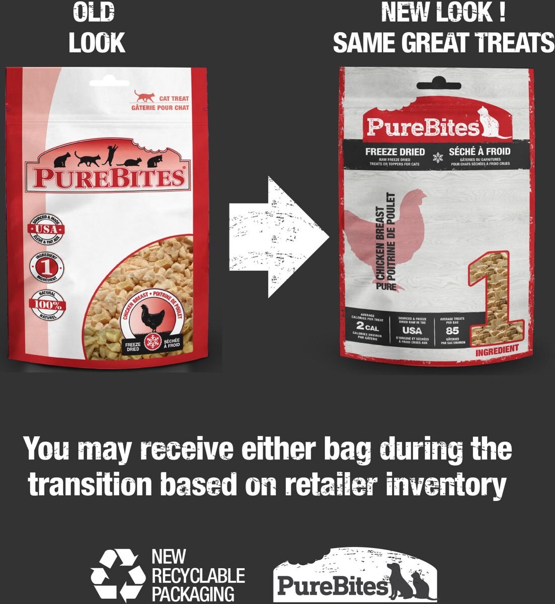 PUREBITES Chicken Breast Freeze-Dried Raw Cat Treats, 5.5-oz bag ...