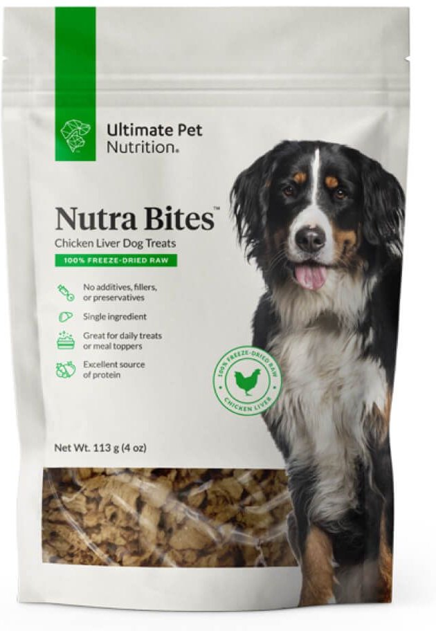 ULTIMATE PET NUTRITION Nutra Bites Chicken Liver Freeze-Dried Dog ...
