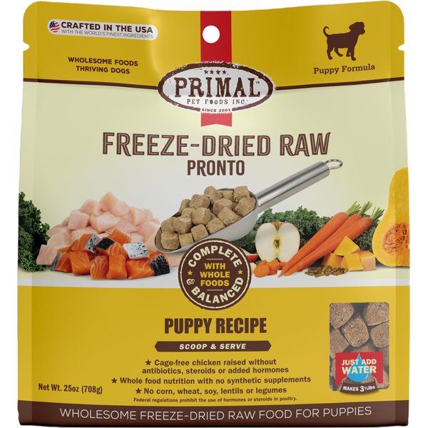 PRIMAL Raw Pronto Puppy Recipe Dog Freeze-Dried Food, 25-oz bag - Chewy.com
