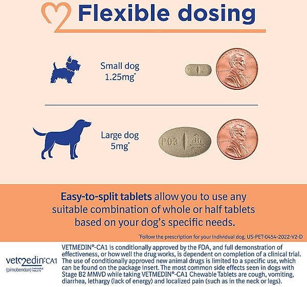 VETMEDIN-CA1 (pimobendan) Chewable Tablets for Dogs, 1.25-mg, 50 tablets - Easy Refills | Chewy Rx