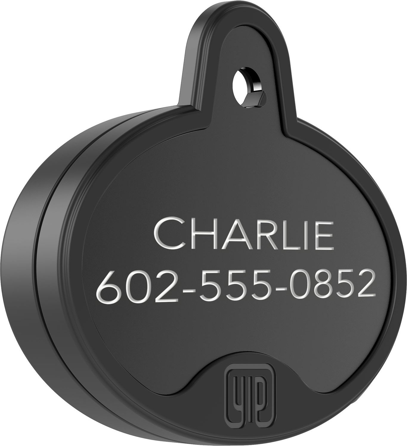 YIP Smart Tag ID & Tracker - Works with Apple Find My, Oval, Black ...