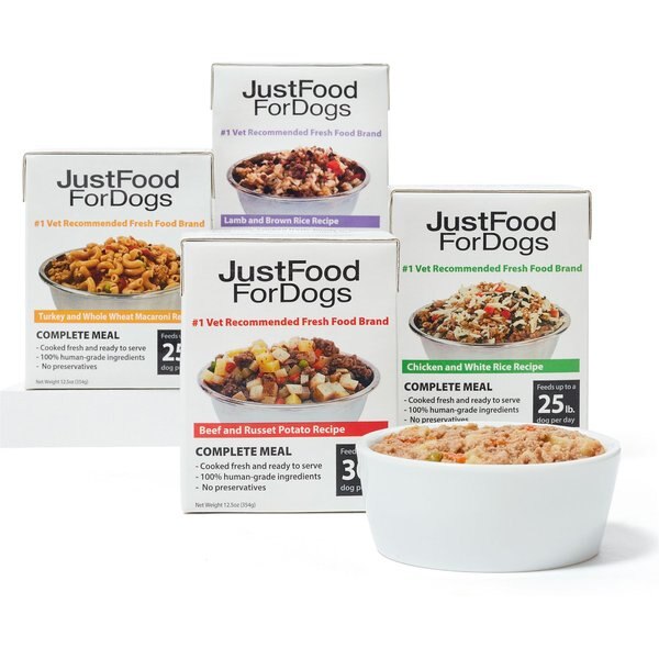 JUSTFOODFORDOGS Pantry Fresh Human-Grade Non-GMO Variety Pack Fresh Dog ...