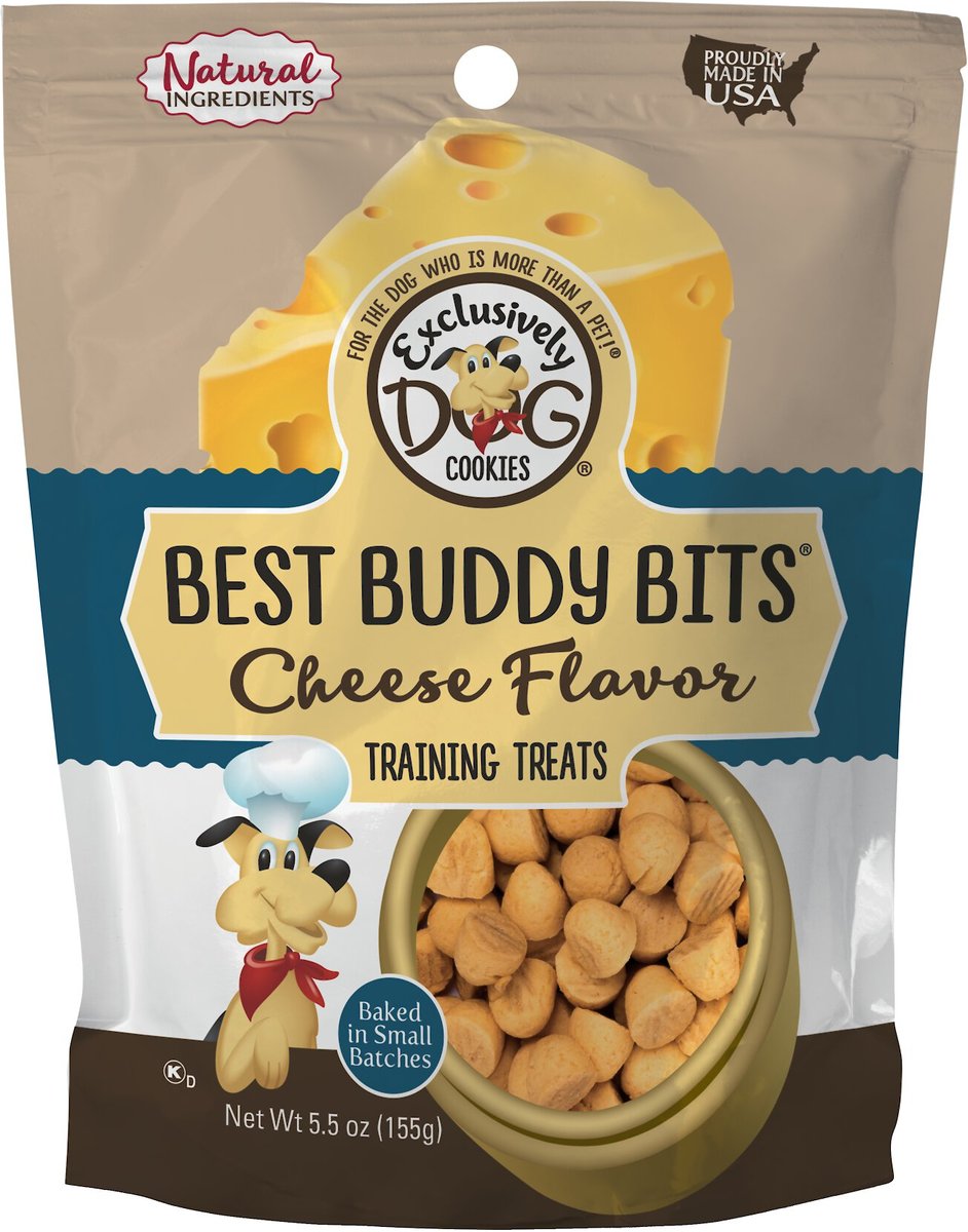 EXCLUSIVELY DOG Best Buddy Bits Cheese Flavor Dog Treats, 5.5-oz bag ...