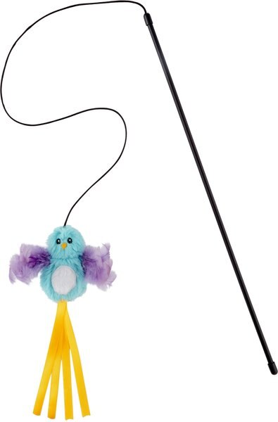 Starter Kit - Frisco Bird Teaser with Feathers Cat Toy, Blue + 4 other ...