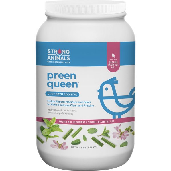 STRONG ANIMALS Preen Queen Poultry Bath Additive, 5-lb jar - Chewy.com