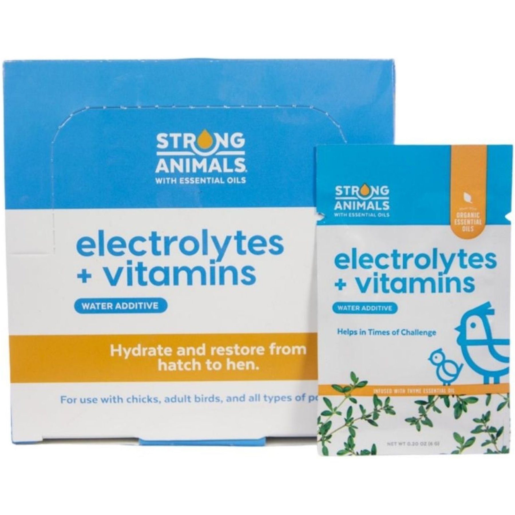 STRONG ANIMALS Electrolytes & Vitamins Poultry Water Additive, 6-gm, 30 ...