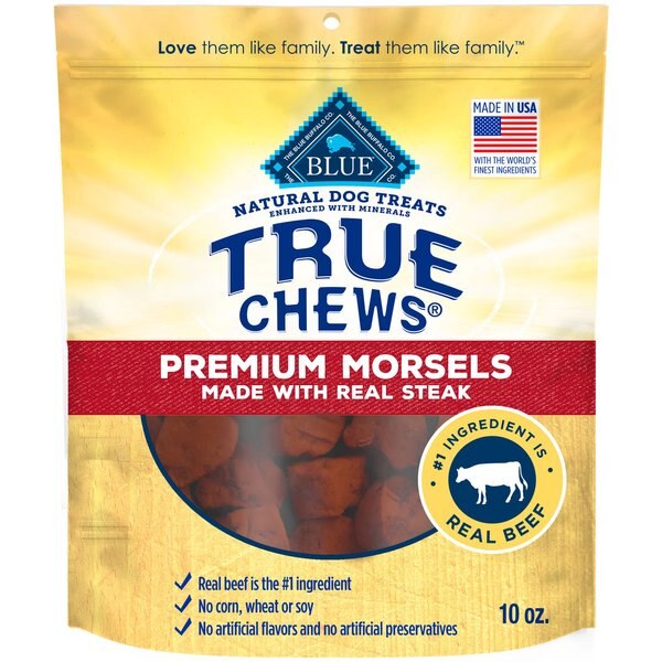BLUE BUFFALO True Chews Premium Morsels Natural Grain Free Steak Dog ...