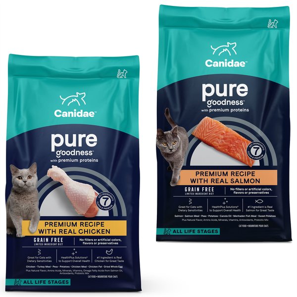 CANIDAE Grain-Free PURE Limited Ingredient Salmon Recipe Dry Cat Food ...