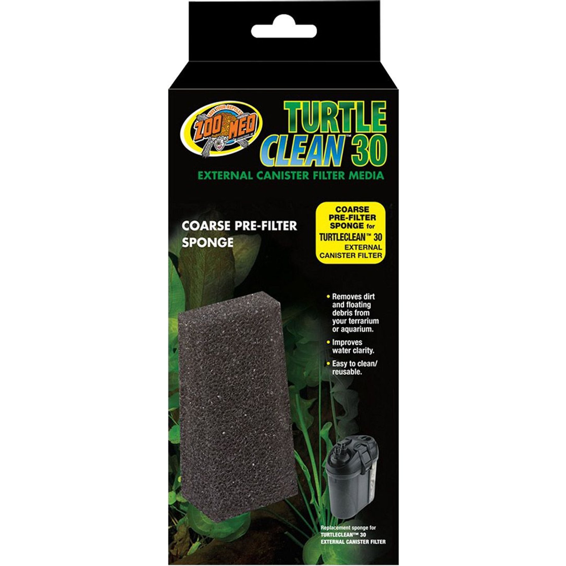 ZOO MED Turtleclean 30 Filter Coarse Pre-Filter Sponge - Chewy.com