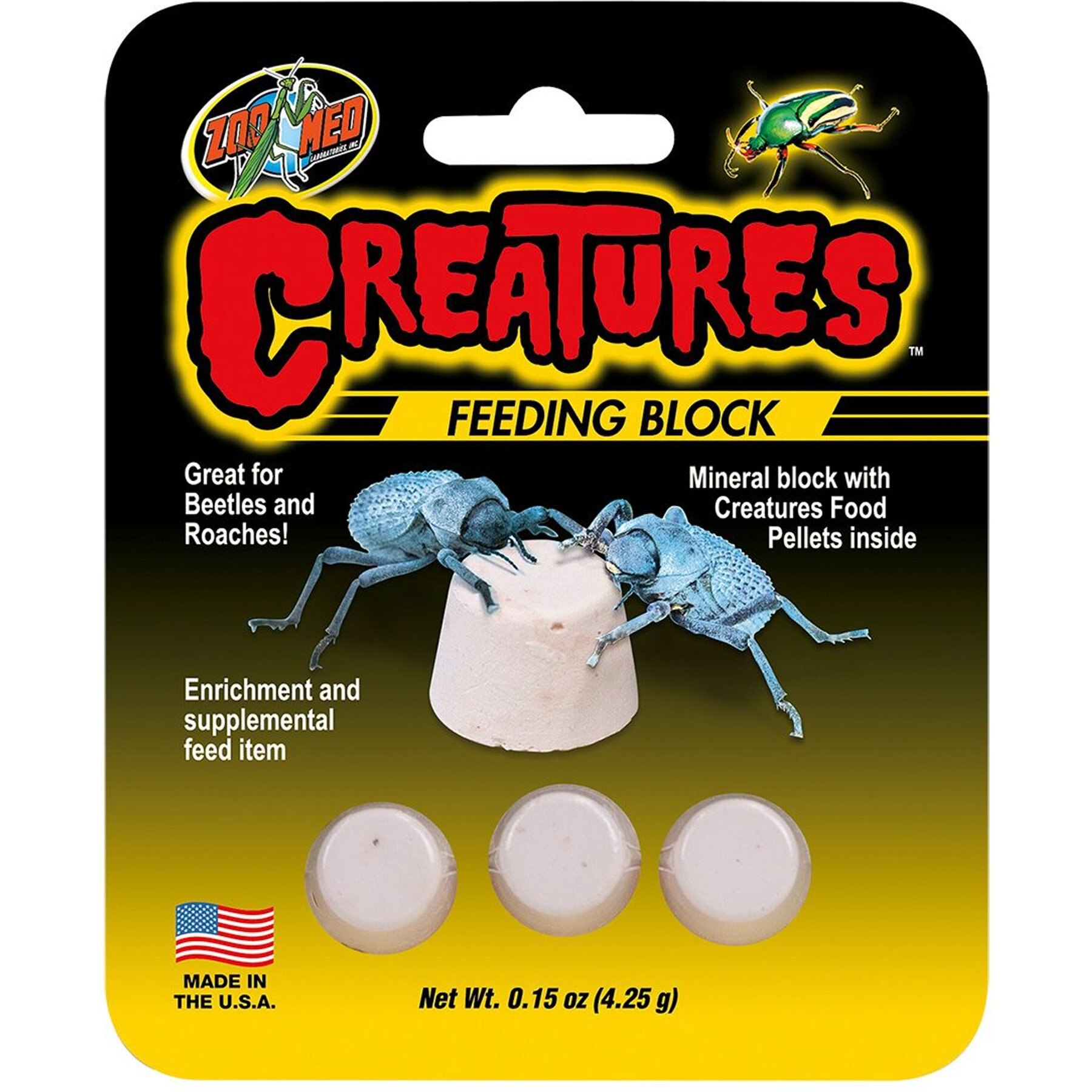 ZOO MED Creatures Feeding Block Reptile Supplement, 3 count - Chewy.com