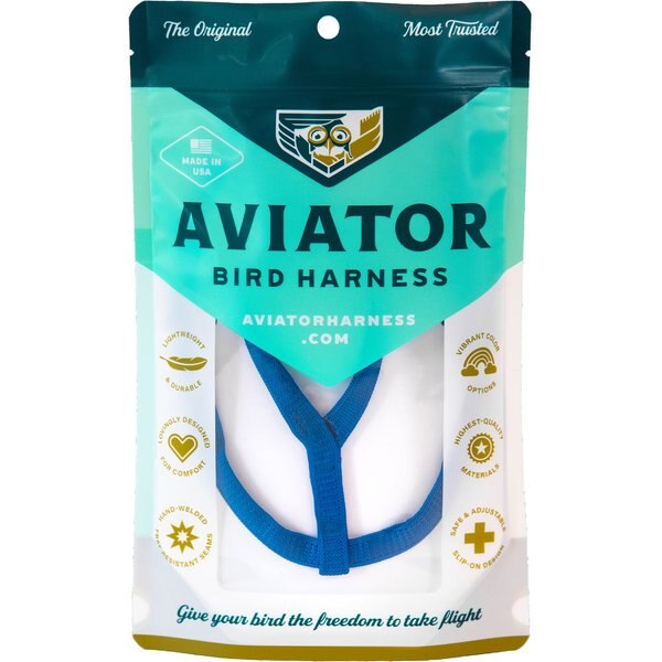 THE AVIATOR Bird Harness & Leash, Blue, X-Small - Chewy.com
