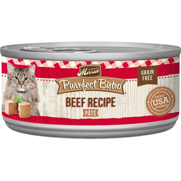 MERRICK Purrfect Bistro Rabbit Pate Grain-Free Canned Cat Food, 3-oz ...