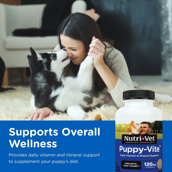 NUTRI-VET Puppy-Vite Chewable Tablets Multivitamin for Dogs, 60 count ...