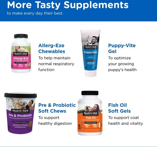NUTRI-VET Puppy-Vite Chewable Tablets Multivitamin for Dogs, 60 count ...
