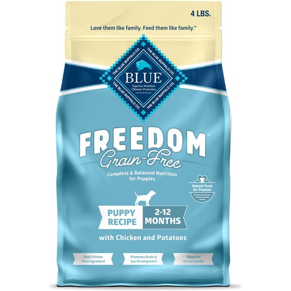 BLUE BUFFALO Freedom Puppy Chicken Recipe Grain-Free Dry Dog Food, 4-lb ...