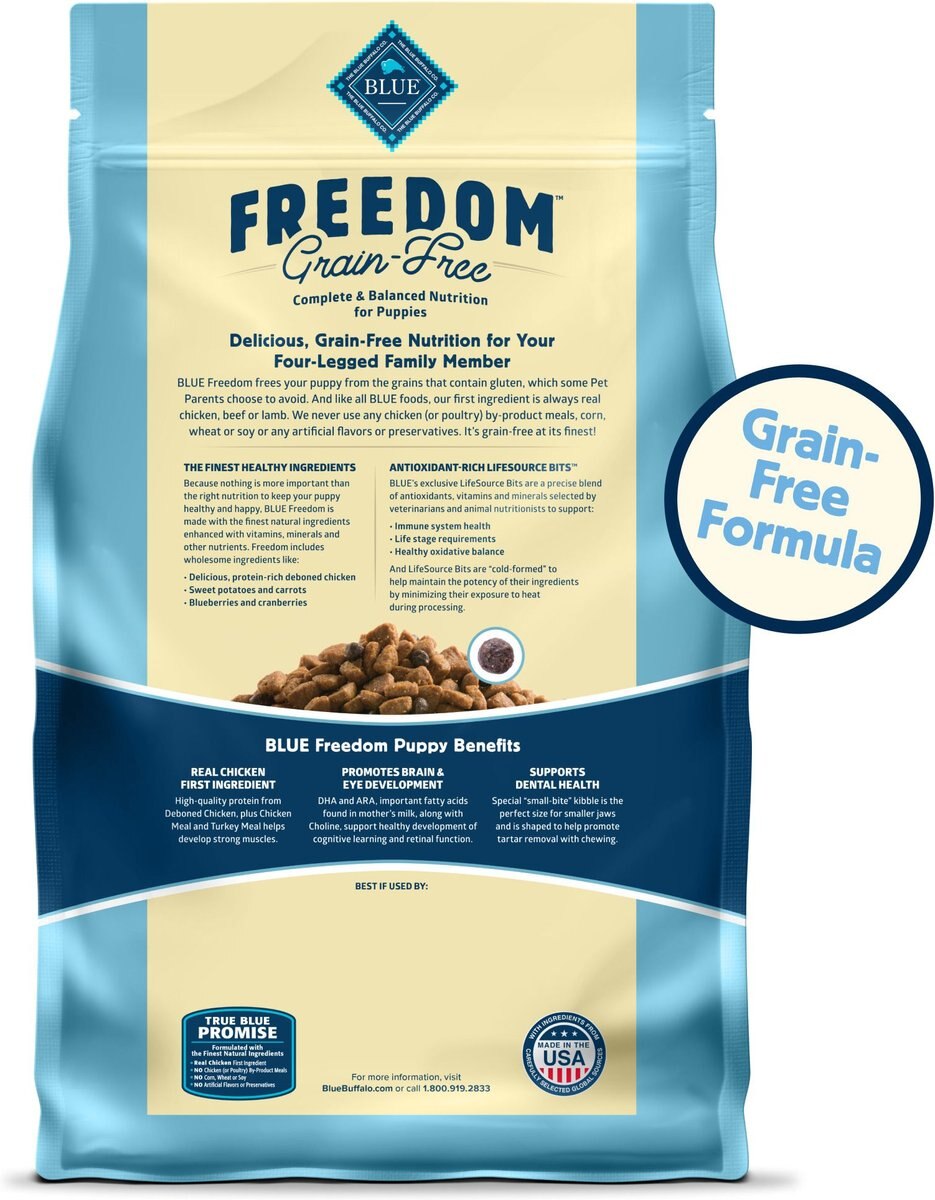 BLUE BUFFALO Freedom Puppy Grain-Free Chicken & Potatoes Dry Dog Food ...