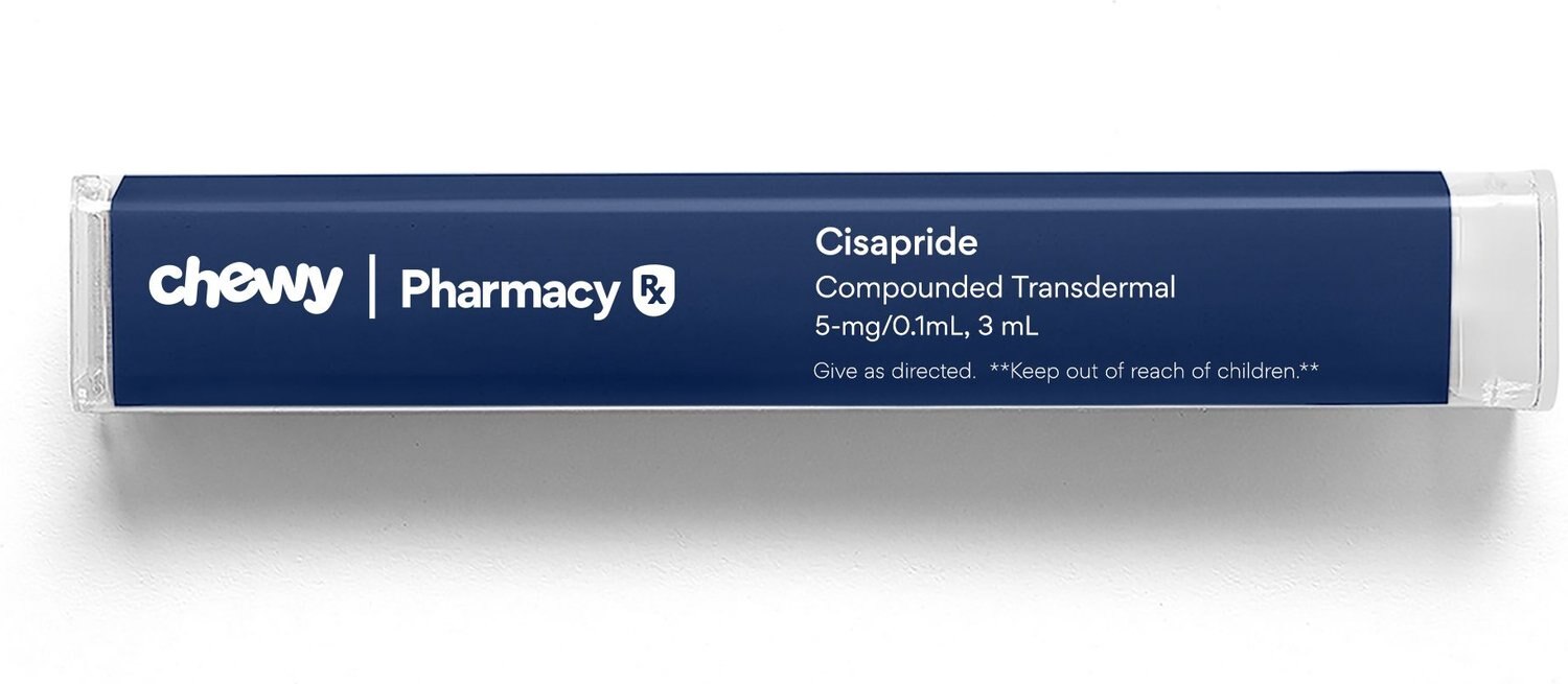 CISAPRIDE COMPOUNDED Transdermal for Cats, 5-mg/0.1mL, 3 mL, 2 Clicks=0 ...