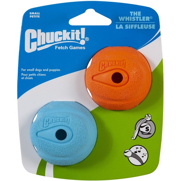 CHUCKIT! The Whistler Ball Dog Toy, Color Varies, Small, 2 pack - Chewy.com