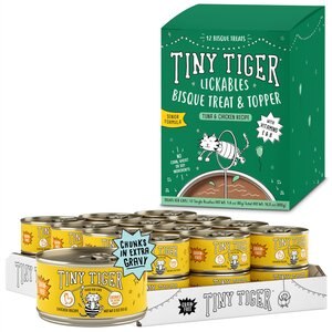 TINY TIGER Chunks in EXTRA Gravy Chicken Recipe Grain-Free Canned Cat ...