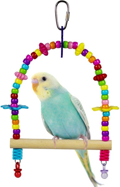 SUPER BIRD CREATIONS Bead Swing Bird Toy, Small - Chewy.com