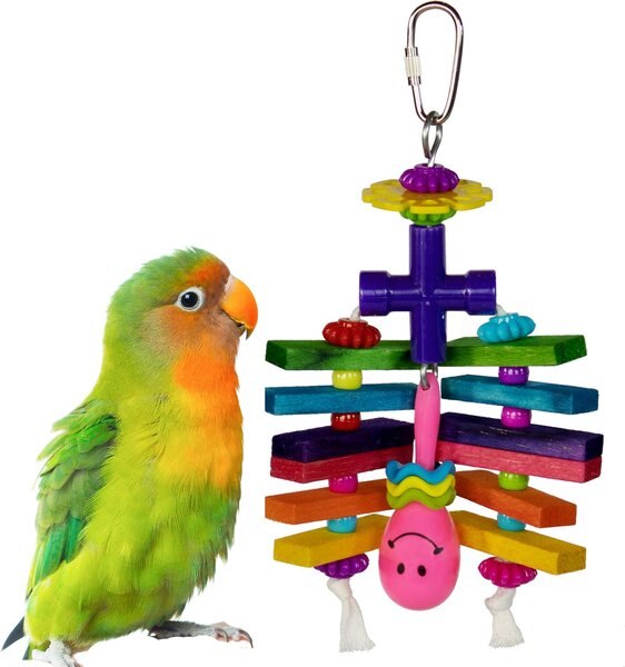 SUPER BIRD CREATIONS Rainbow Rattler Bird Toy - Chewy.com