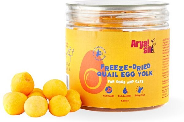 Out of Stock - ARYA SIT Egg Yolk Freeze-Dried Dog Treats, 4.68-oz jar - Chewy.com