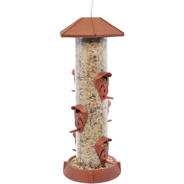 NORTH STATES 2-in-1 Hinged-Port Bird Feeder, 4-Perch, Red - Chewy.com
