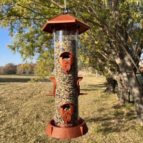 NORTH STATES 2-in-1 Hinged-Port Bird Feeder, 6-Perch, Copper - Chewy.com