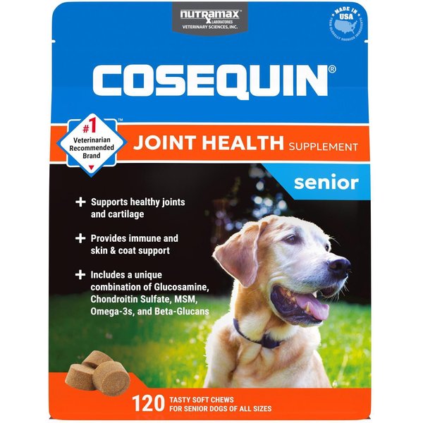 NUTRAMAX Cosequin Maximum Strength Chewable Tablet Joint Supplement for ...