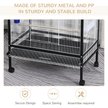PAWHUT 54-in Extra Large Portable Rolling Iron Aviary Flight Bird Cage ...