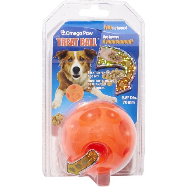 OMEGA PAW Tricky Treat Ball Dog Toy, Small - Chewy.com