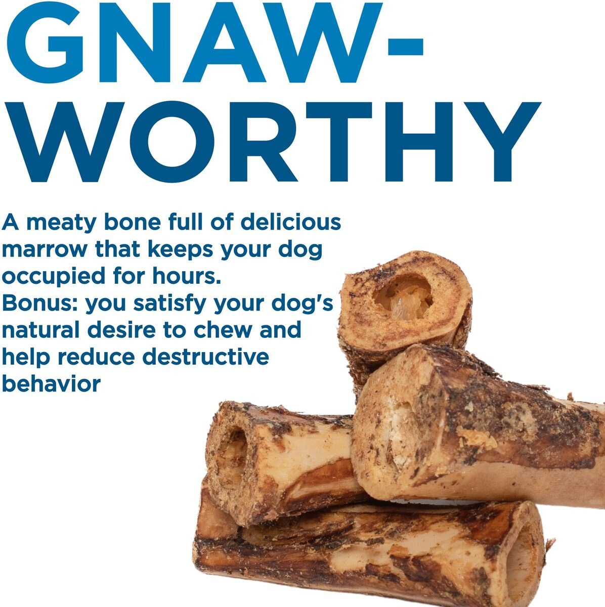 BEST BULLY STICKS 5-6-in Beef Marrow Bones Natural Dog Treats, 3 count ...